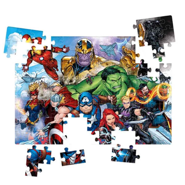 104 Parça Supercolor Puzzle: Marvel Avengers Macerası
