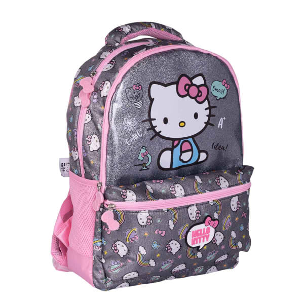 Hello Kitty Simli Gri Pembe Okul Çantası 2713 | Toyzz Shop