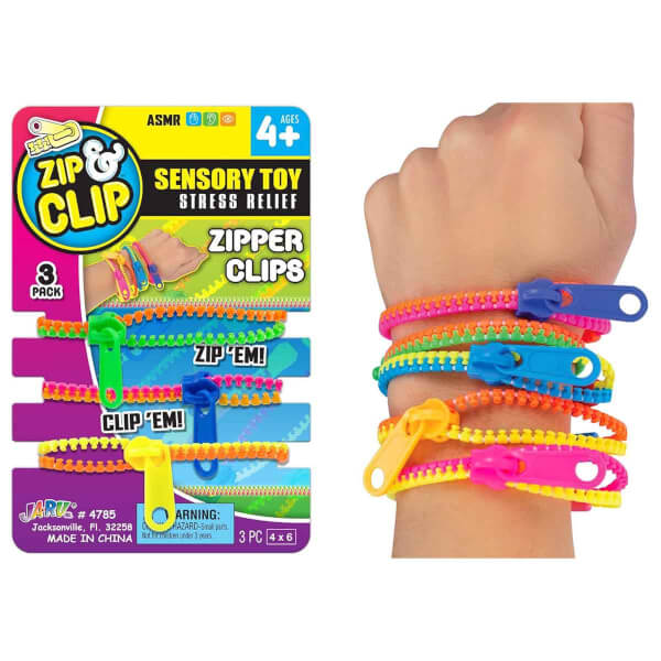 Zip & Clip 3’lü Fermuarlı Bileklik Seti | Toyzz Shop