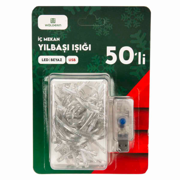 Waldern USB Girişli Beyaz LED Işık 50’li | Toyzz Shop