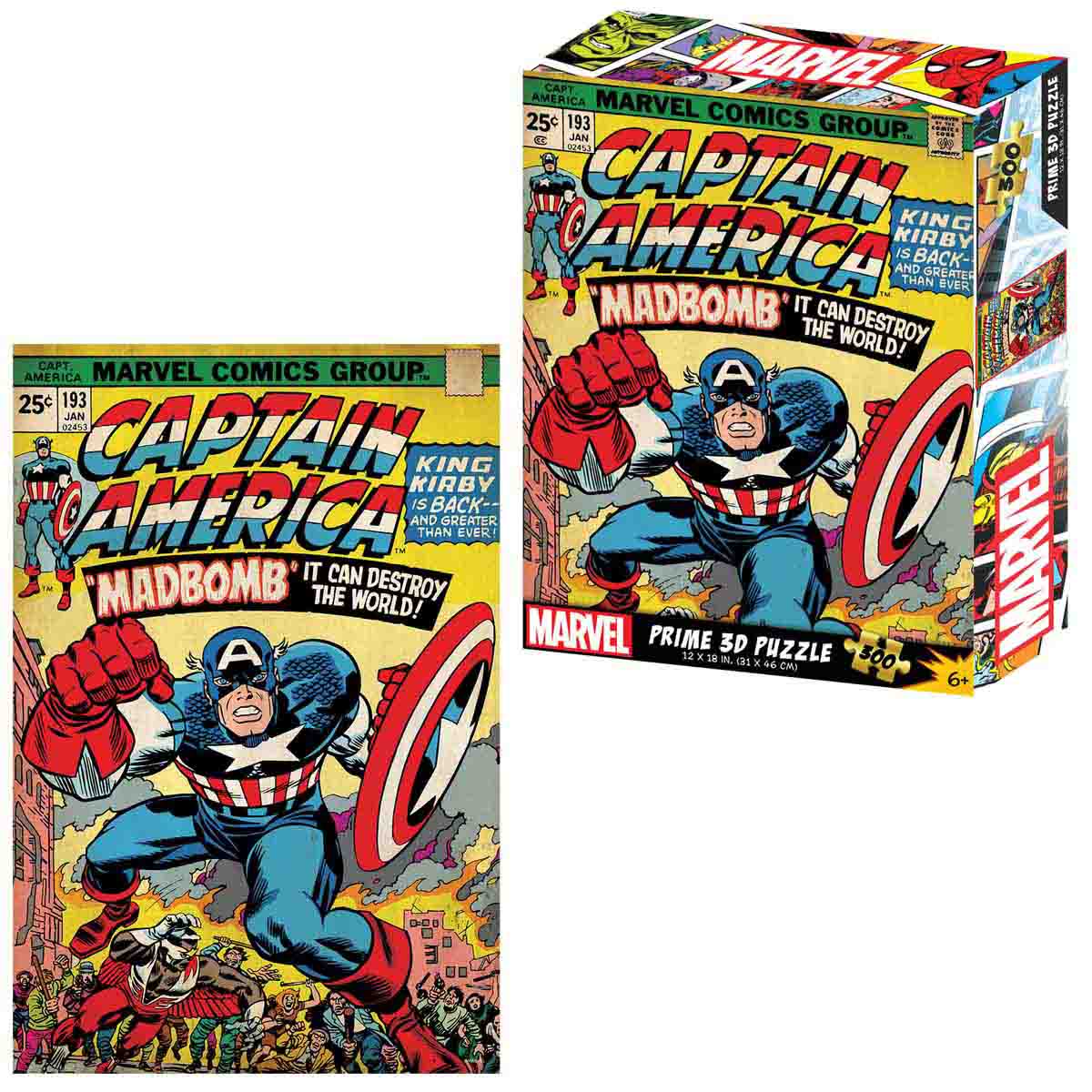 Prime 3D 300 Parça 3D Puzzle: Marvel Comics Captain America | Toyzz Shop