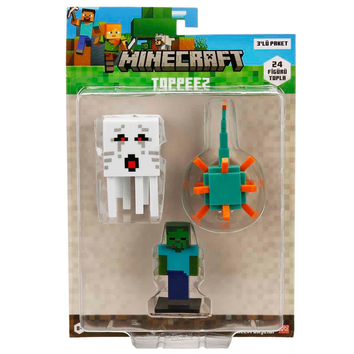 Minecraft 3D Toppeez Figür ve Kalem Başlığı 3’lü Paket PMI/MC2020 ...