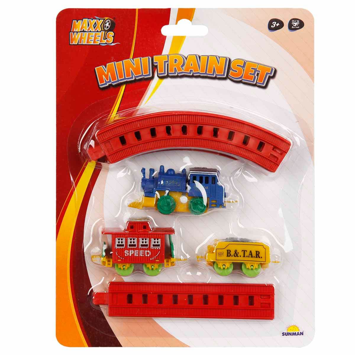 Maxx Wheels Mini Tren - Kırmızı Tren Mavi Vagon | Toyzz Shop