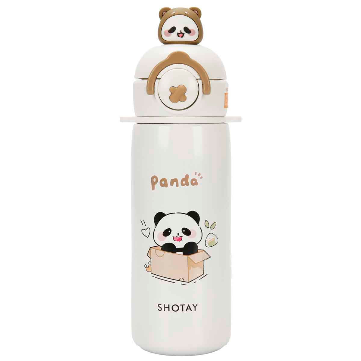 Panda Desenli Termos Matara 430 ml SHT-ST-8818 - Siyah | Toyzz Shop