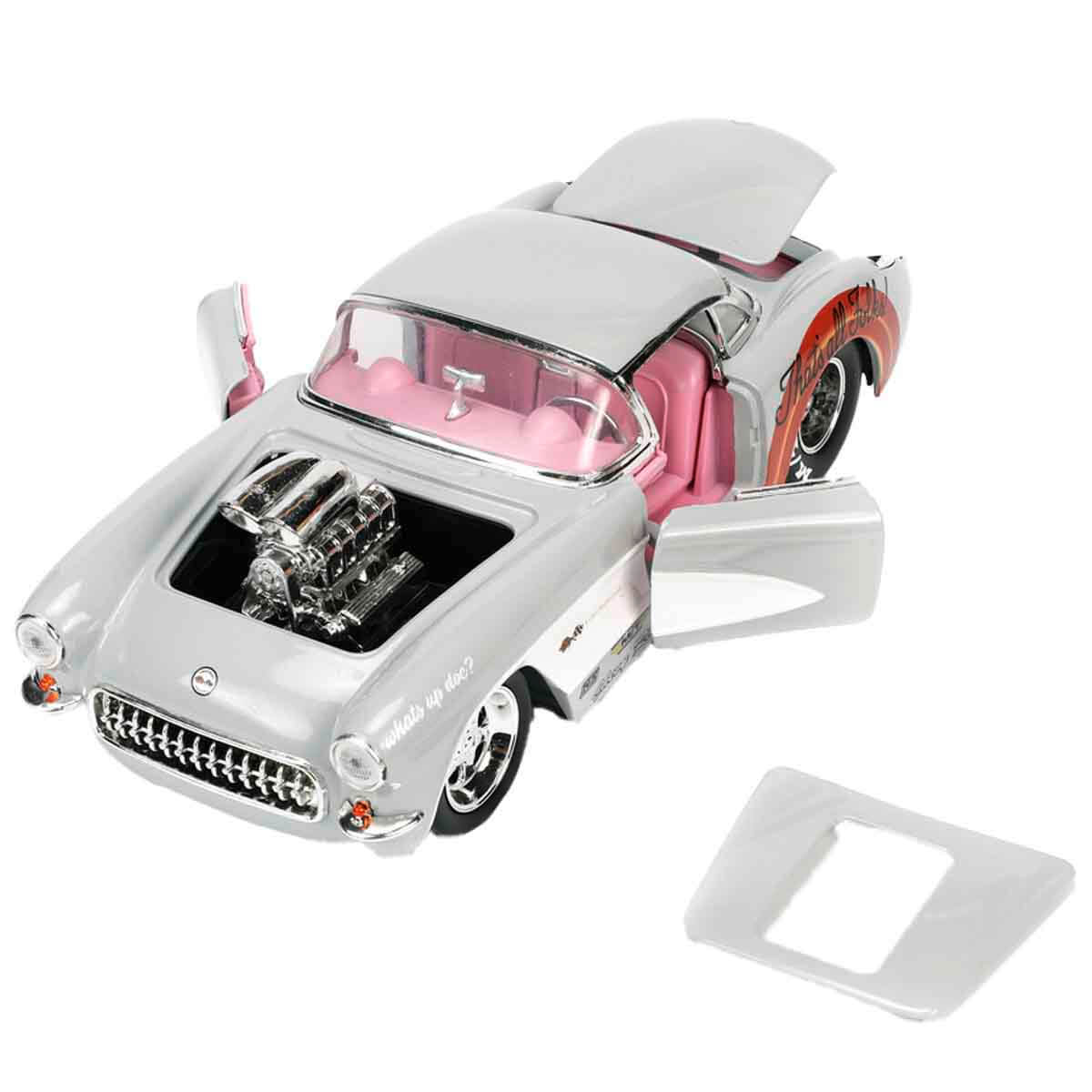 1:24 Looney Tunes 1957 Chevrolet Corvette Die Cast Model Araba ve Bugs ...