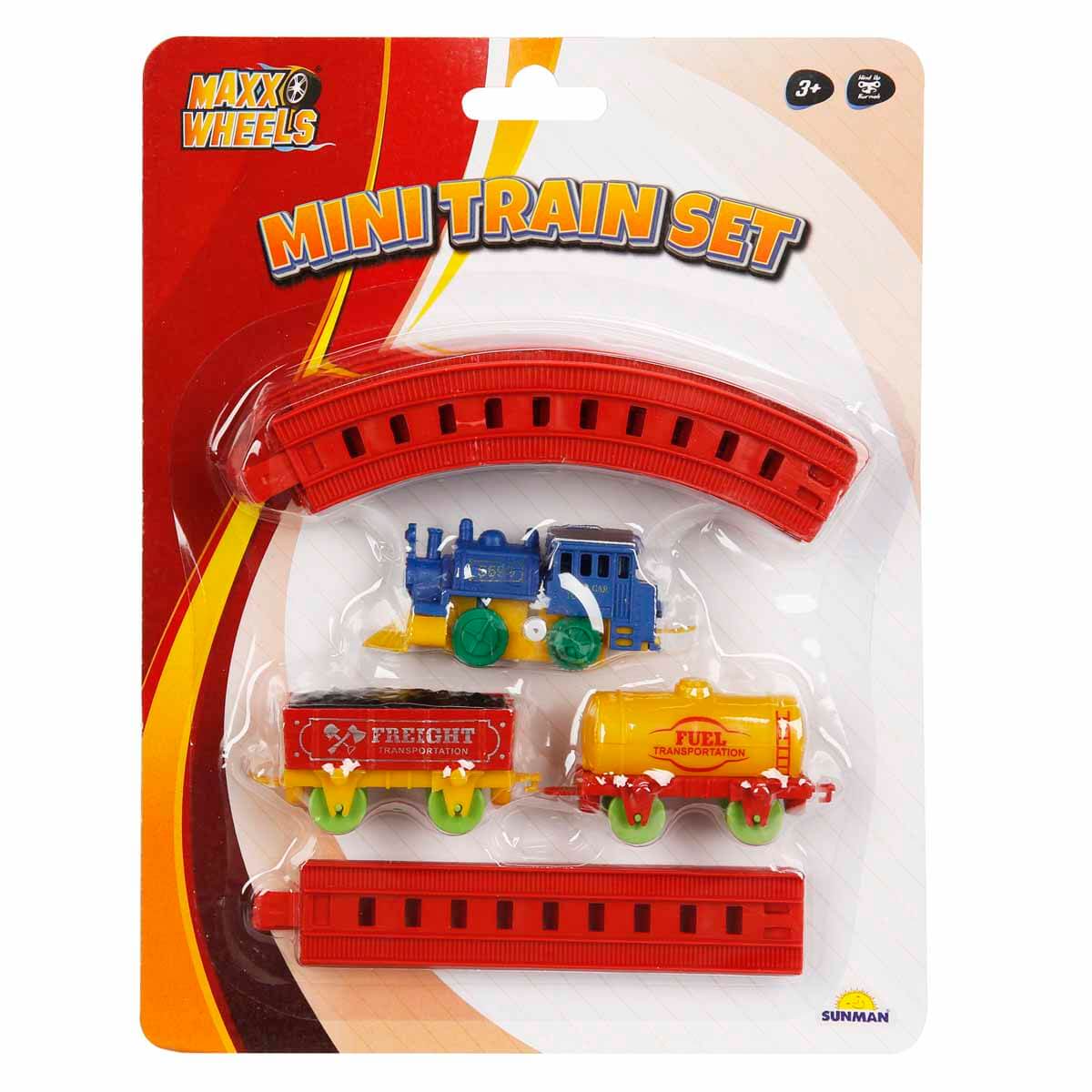 Maxx Wheels Mini Tren - Kırmızı Tren Mavi Vagon | Toyzz Shop