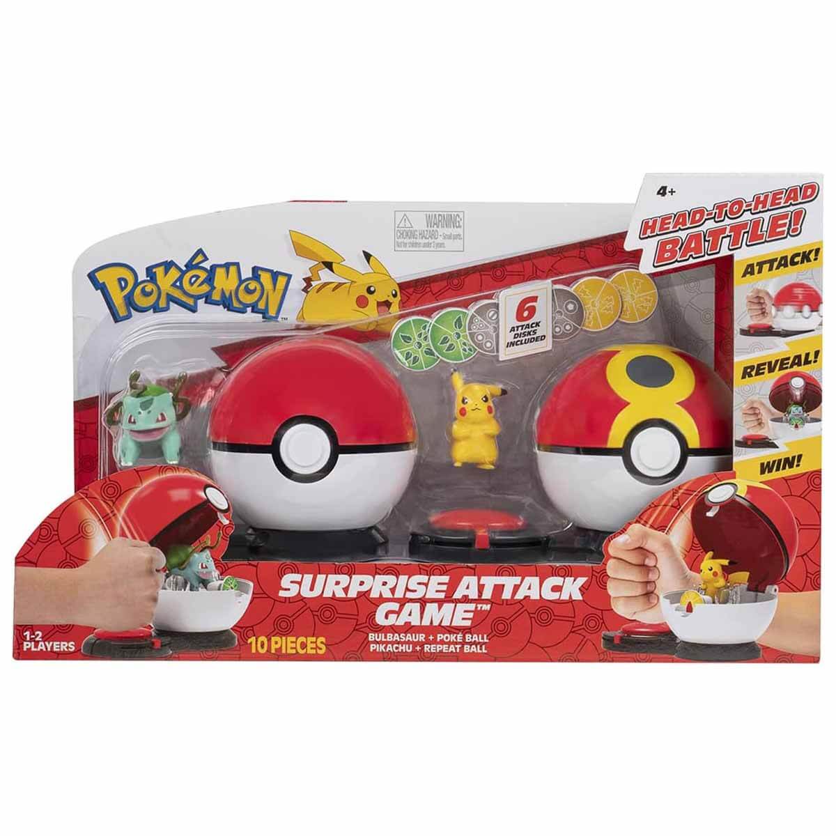 Pokemon Pikachu ve Bulbasaur Surprise Attack Oyun Seti | Toyzz Shop