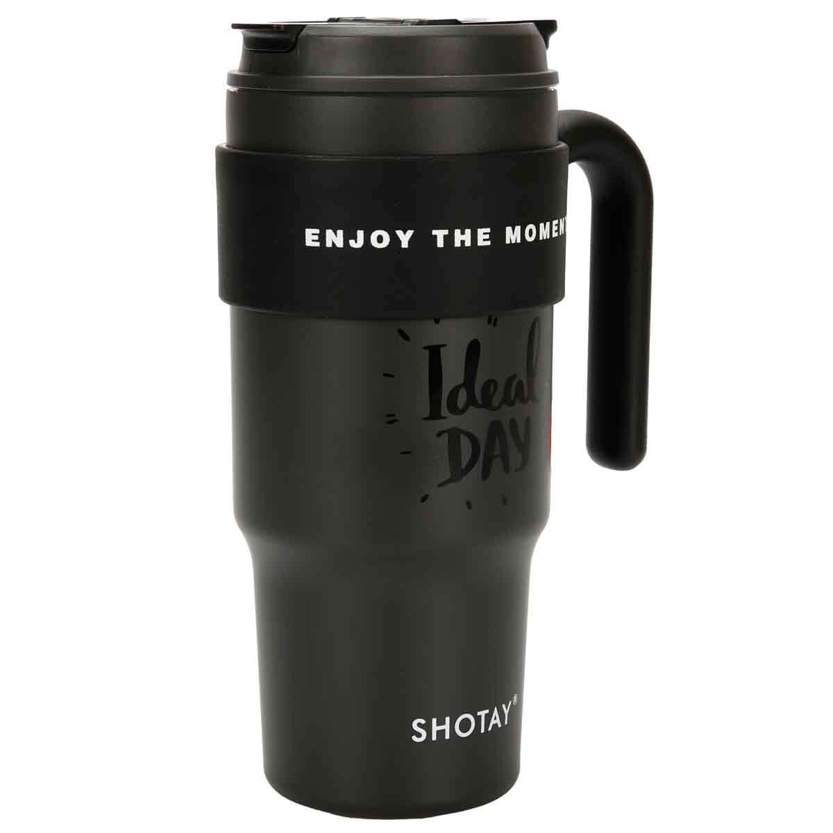 Ideal Day Yazılı Termos Kupa 1 L SHT-ST-8917 - Pembe | Toyzz Shop
