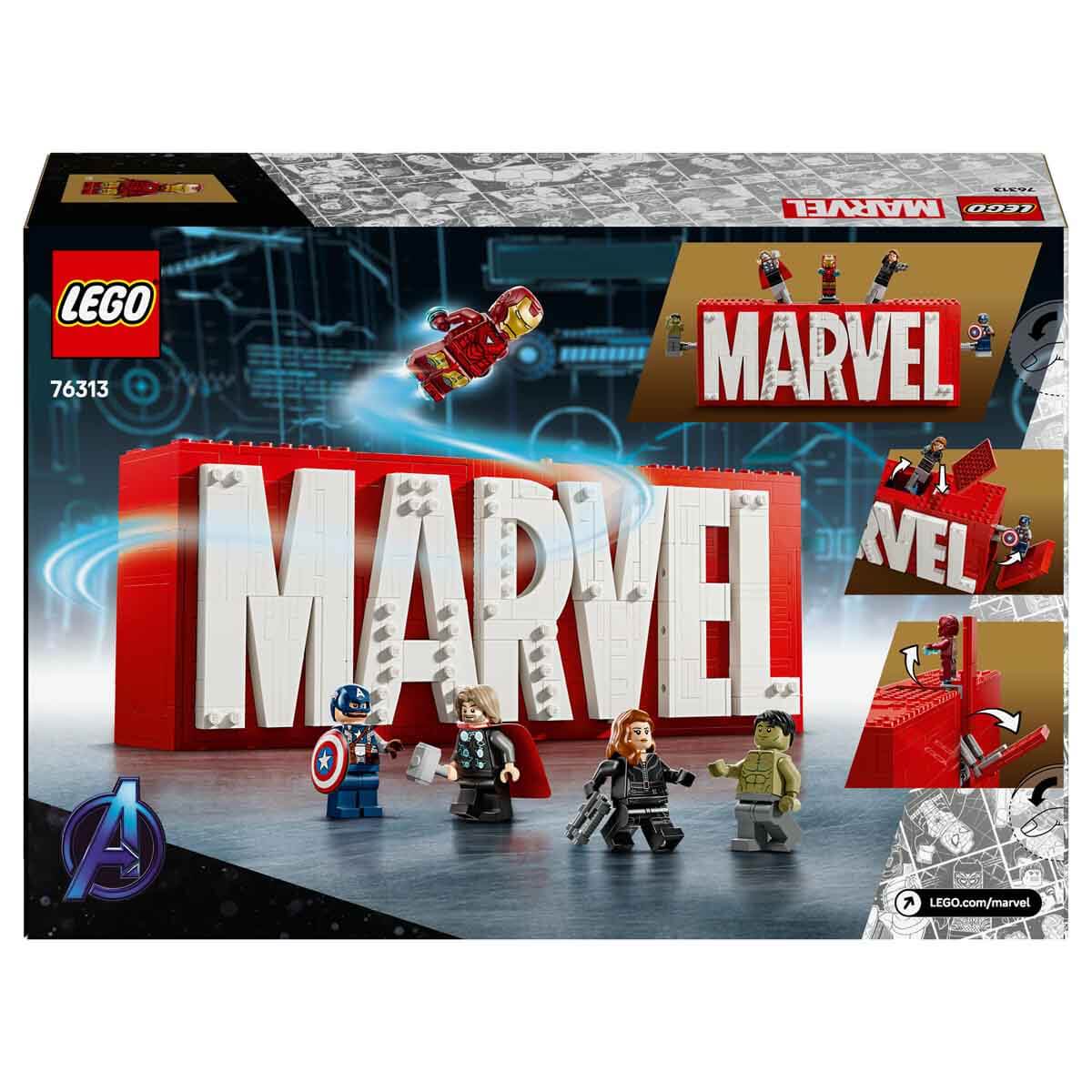 LEGO Marvel: MARVEL Logosu ve Minifigürleri 76313 - Süper Kahraman ...