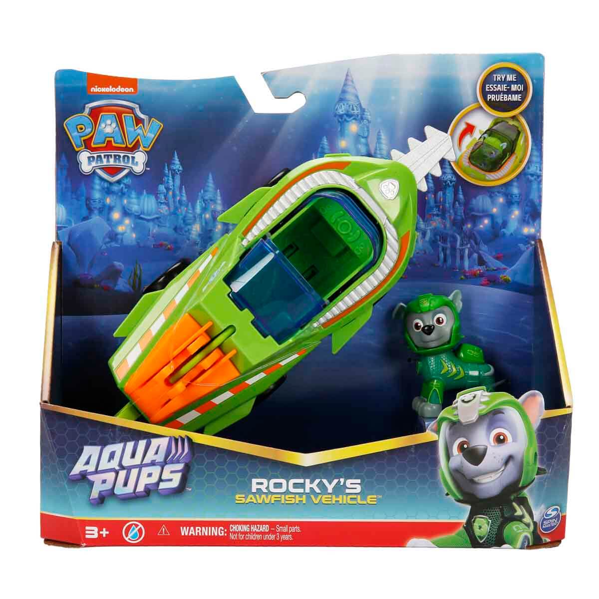PAW Patrol Aqua Pups Temalı Araç ve Rocky Figür Seti | Toyzz Shop