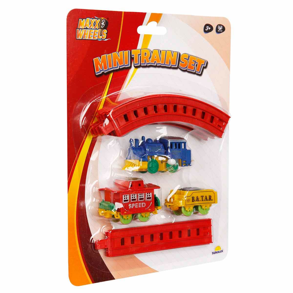 Maxx Wheels Mini Tren - Kırmızı Tren Mavi Vagon | Toyzz Shop