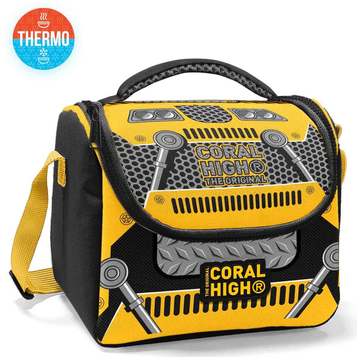 Coral High Sarı Siyah Robot Desenli Beslenme Çantası 12785 | Toyzz Shop