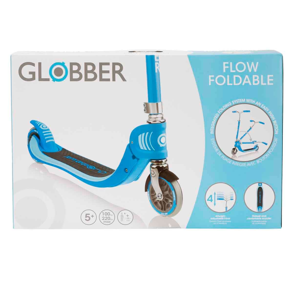Globber Flow 125 Katlanabilir 2 Tekerlekli Mavi Scooter | Toyzz Shop