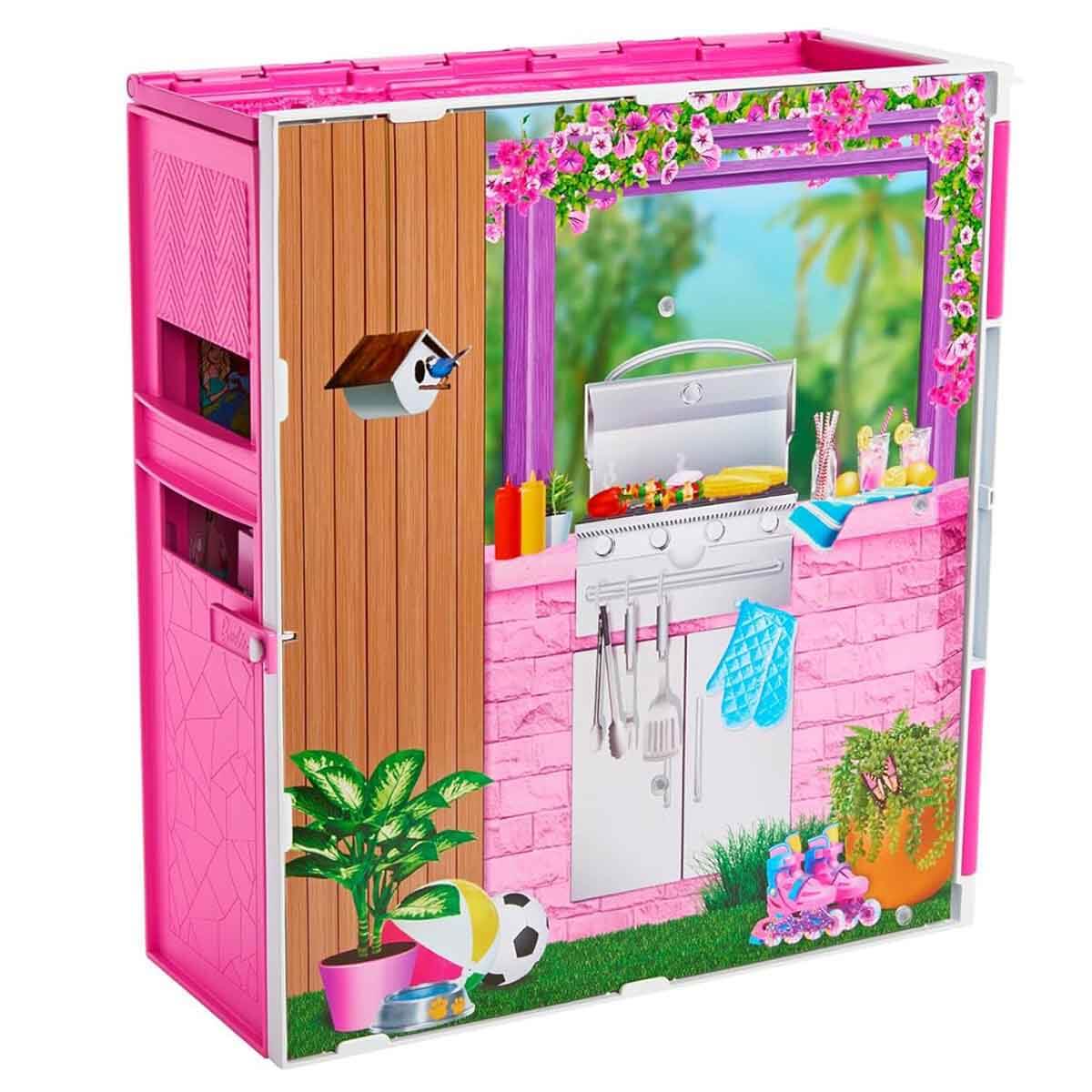 Barbie Portatif Tatil Evi Bebek ve Oyun Seti HRJ77 | Toyzz Shop