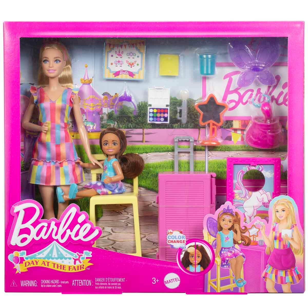 Barbie Karnaval Bebeği ve Yüz Boyama Oyun Seti JFL61 | Toyzz Shop