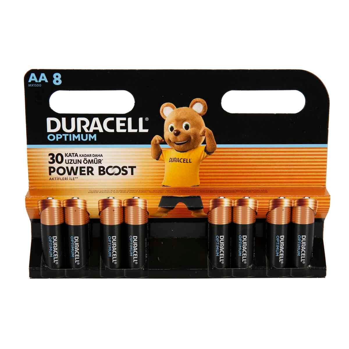 Duracell Optimum Power Boost AA Kalem Pil 8’li | Toyzz Shop