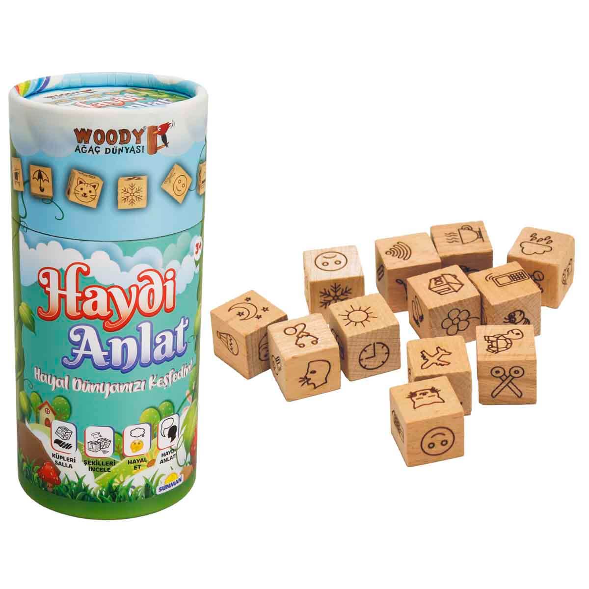 Woody Ahşap Haydi Anlat Hikaye Küpleri | Toyzz Shop