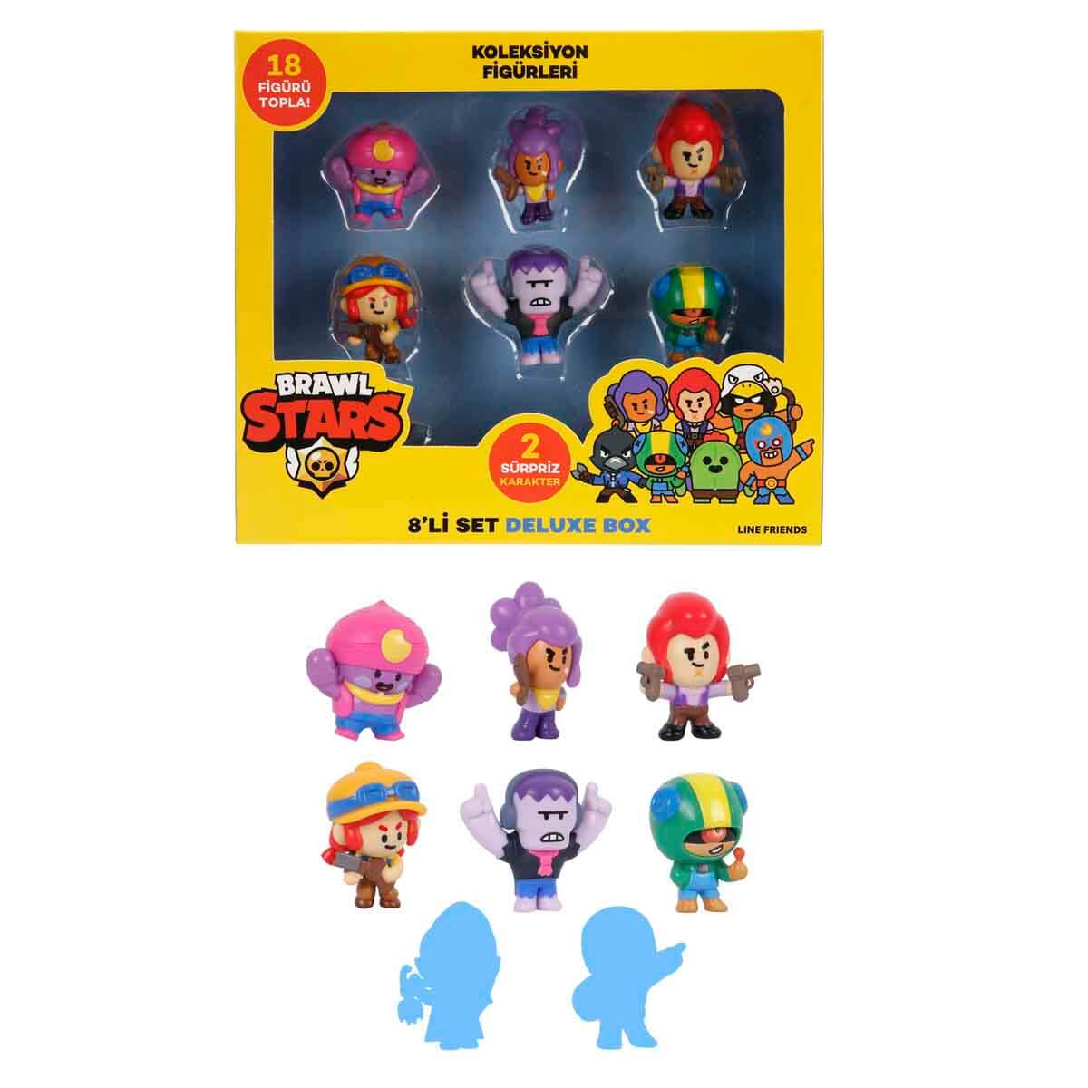 Brawl Stars Delüks 8'li Figür Seti - Pembe Şapkalı Gene'Li Set | Toyzz Shop
