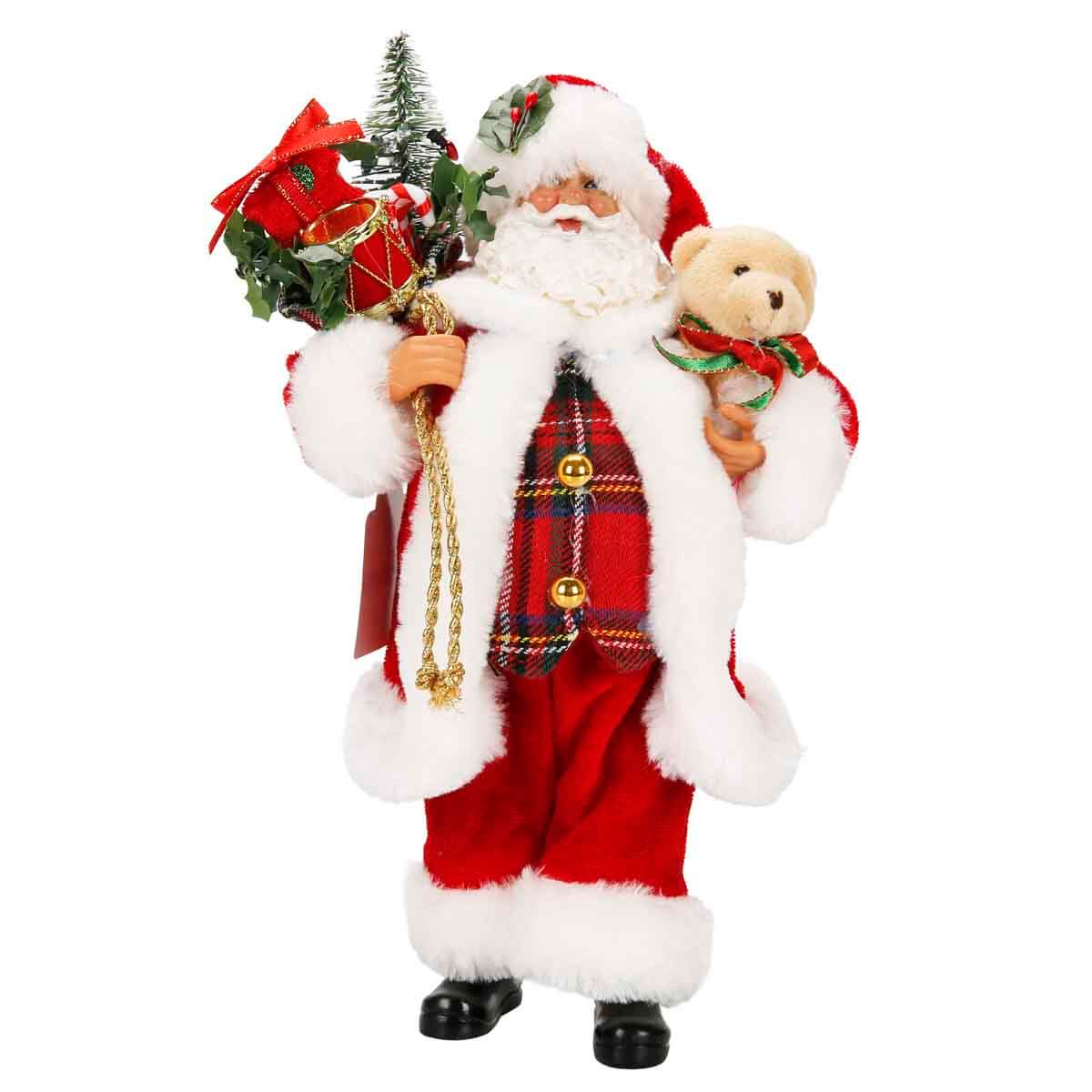 Hediye Çuvalı Taşıyan Noel Baba Dekoratif Biblo | Toyzz Shop