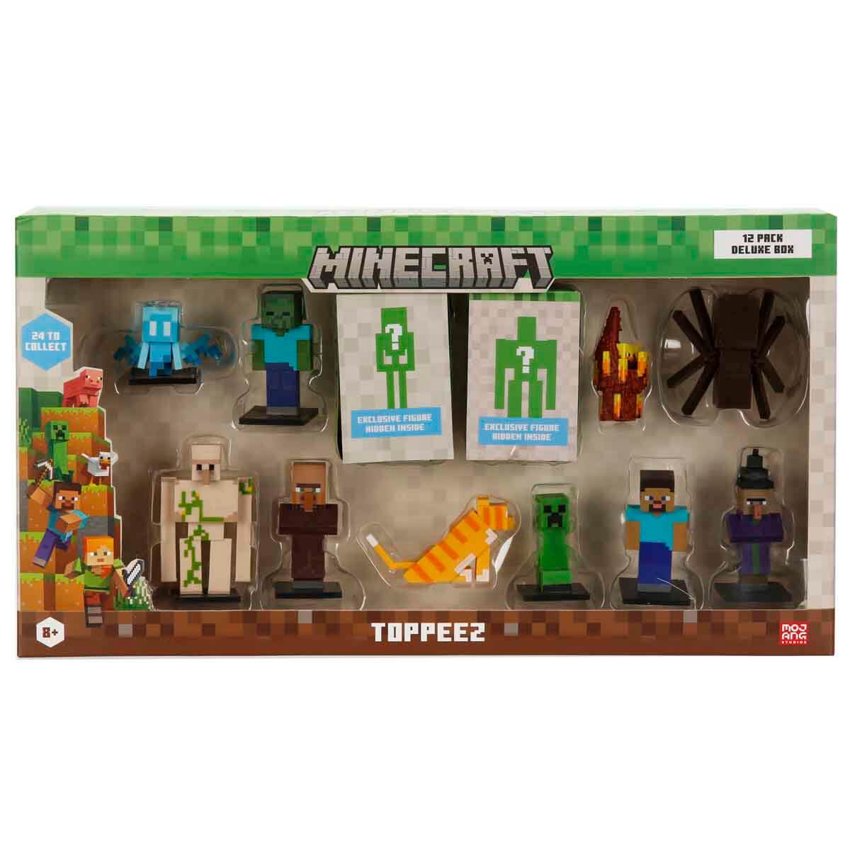 Minecraft 3D Toppeez Figür ve Kalem Başlığı 12'li Deluxe Set | Toyzz Shop