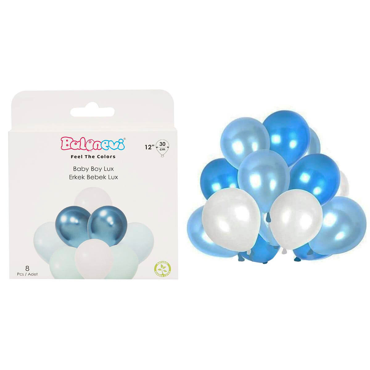 Erkek Bebek Lüks Balon 8’li | Toyzz Shop