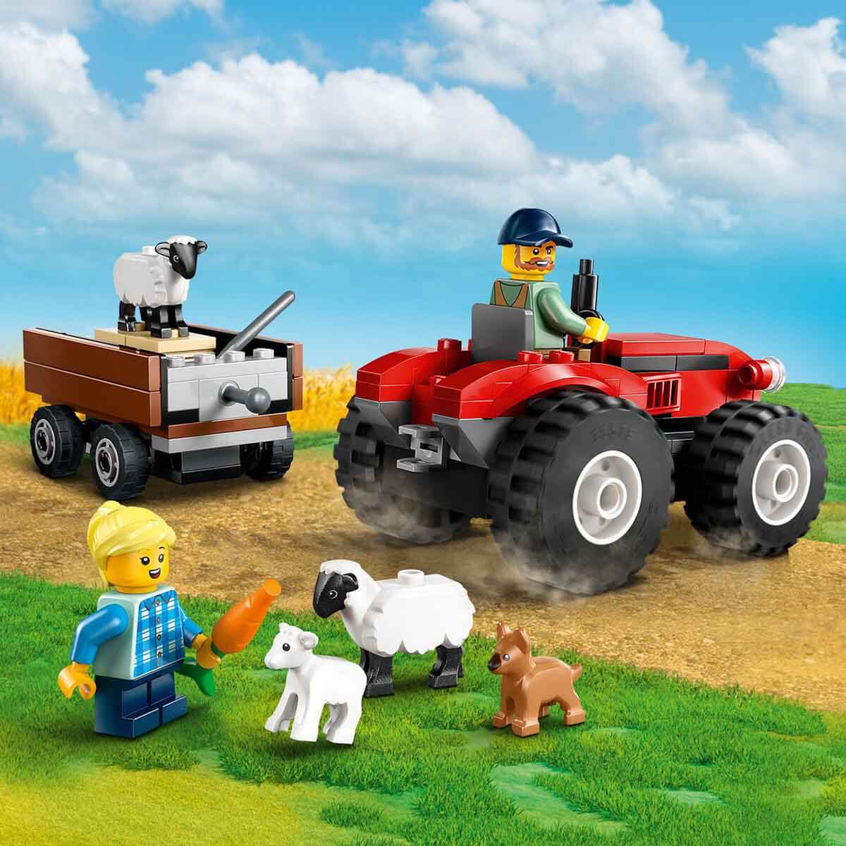 LEGO City Römorklu Kırmızı Çiftlik Traktörü ve Koyun 60461 - 4 Yaş ve ...