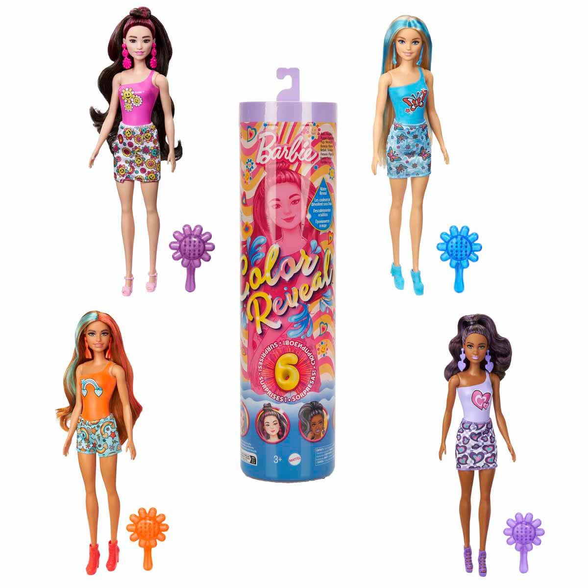Barbie Color Reveal Renk Değiştiren Barbie Gökkuşağı Serisi Sürpriz ...