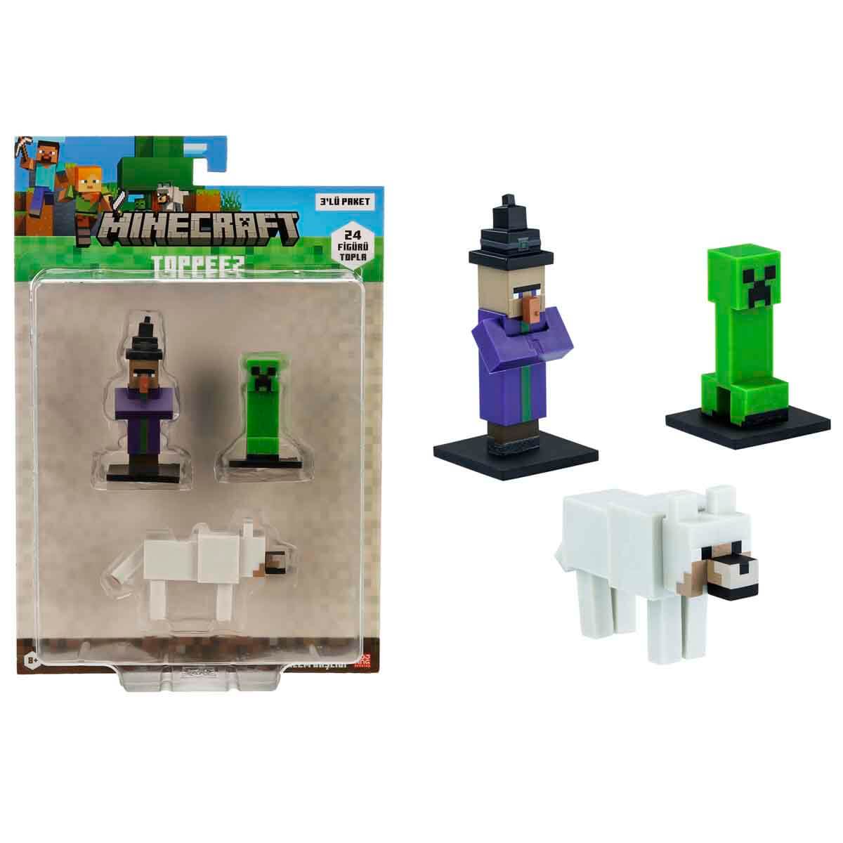 Minecraft 3D Toppeez Figür ve Kalem Başlığı 3’lü Paket PMI/MC2020 - Cat ...