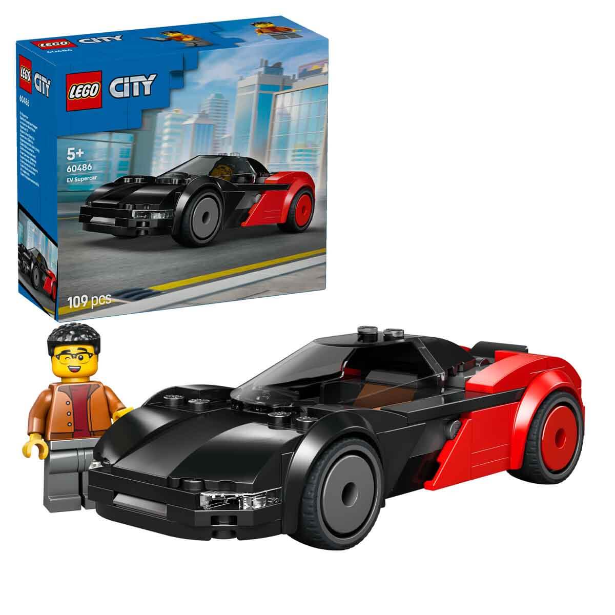 LEGO City Elektrikli Süper Araba 60486 – 5 Yaş ve Üzeri Çocuklar için ...