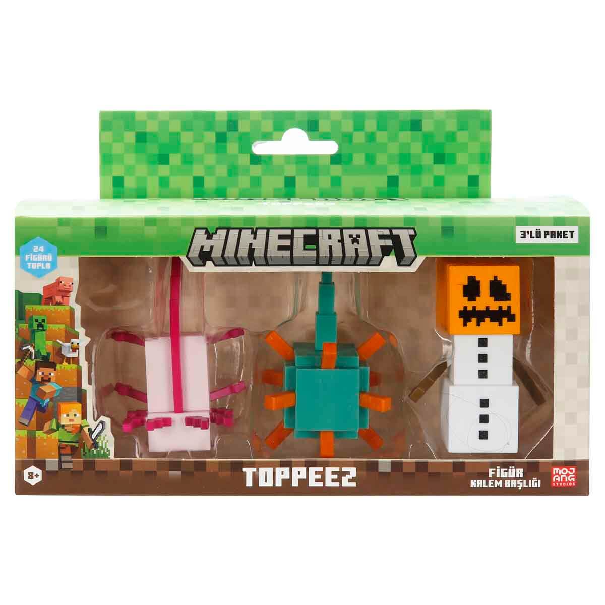 Minecraft 3D Toppeez Figür ve Kalem Başlığı 3’lü Paket - Spider ...