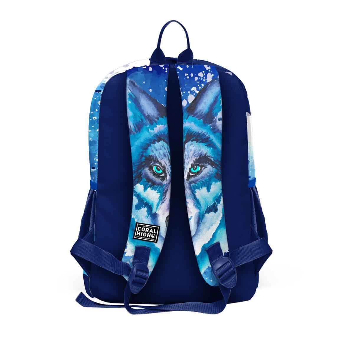 Coral High Mavi Kurt Desenli Okul Çantası 23743 | Toyzz Shop