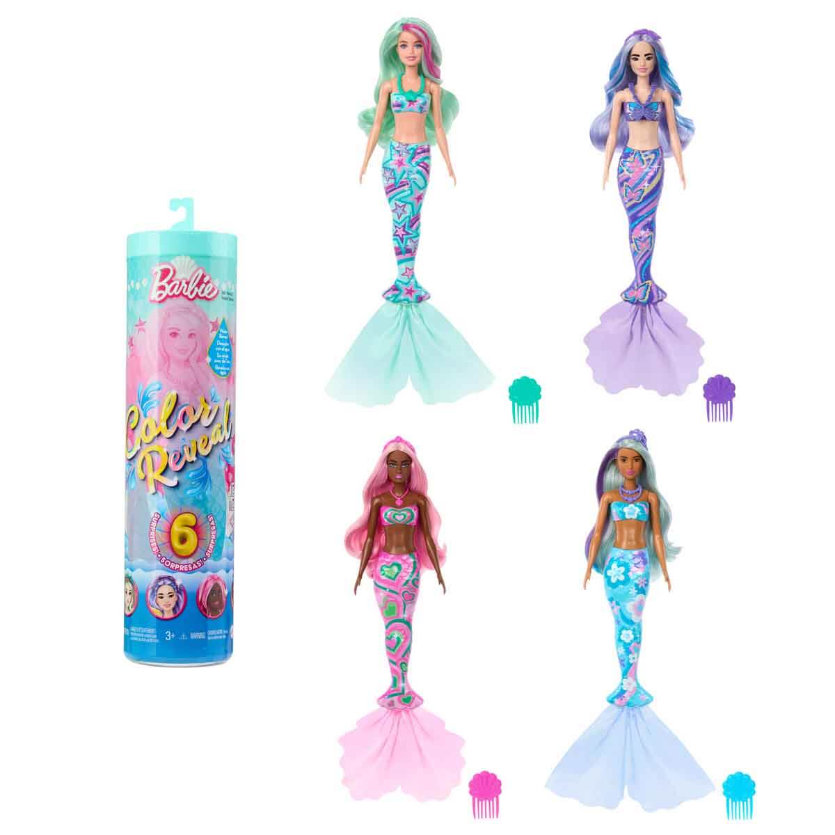 Barbie Color Reveal Renk Değiştiren Denizkızı Serisi Sürpriz Paket ...