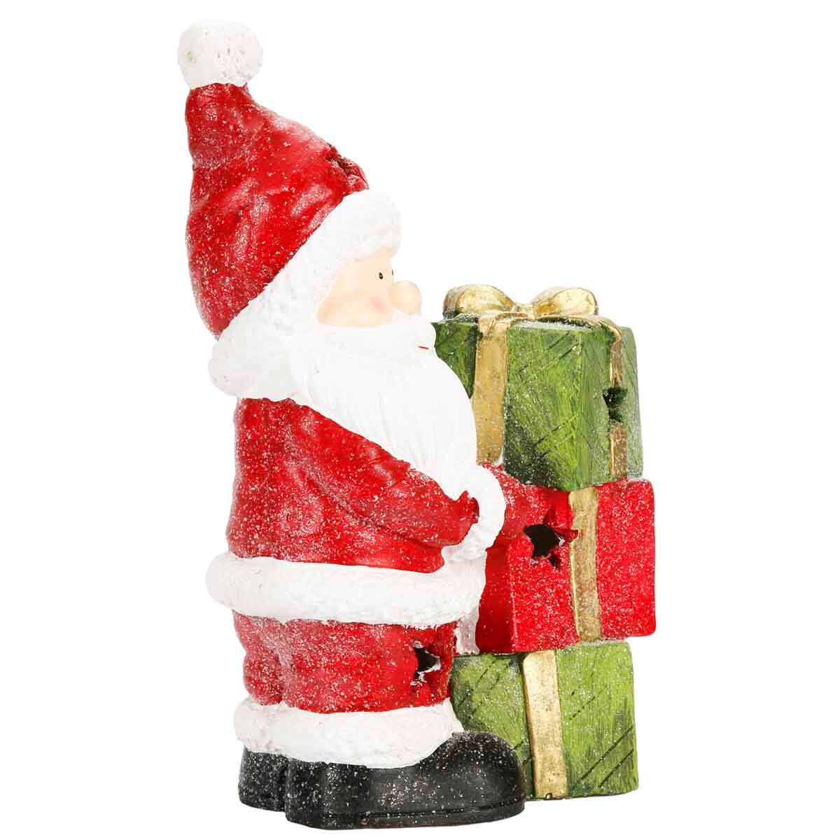 Hediye Kutusu Taşıyan Noel Baba Dekoratif Biblo 40 cm | Toyzz Shop