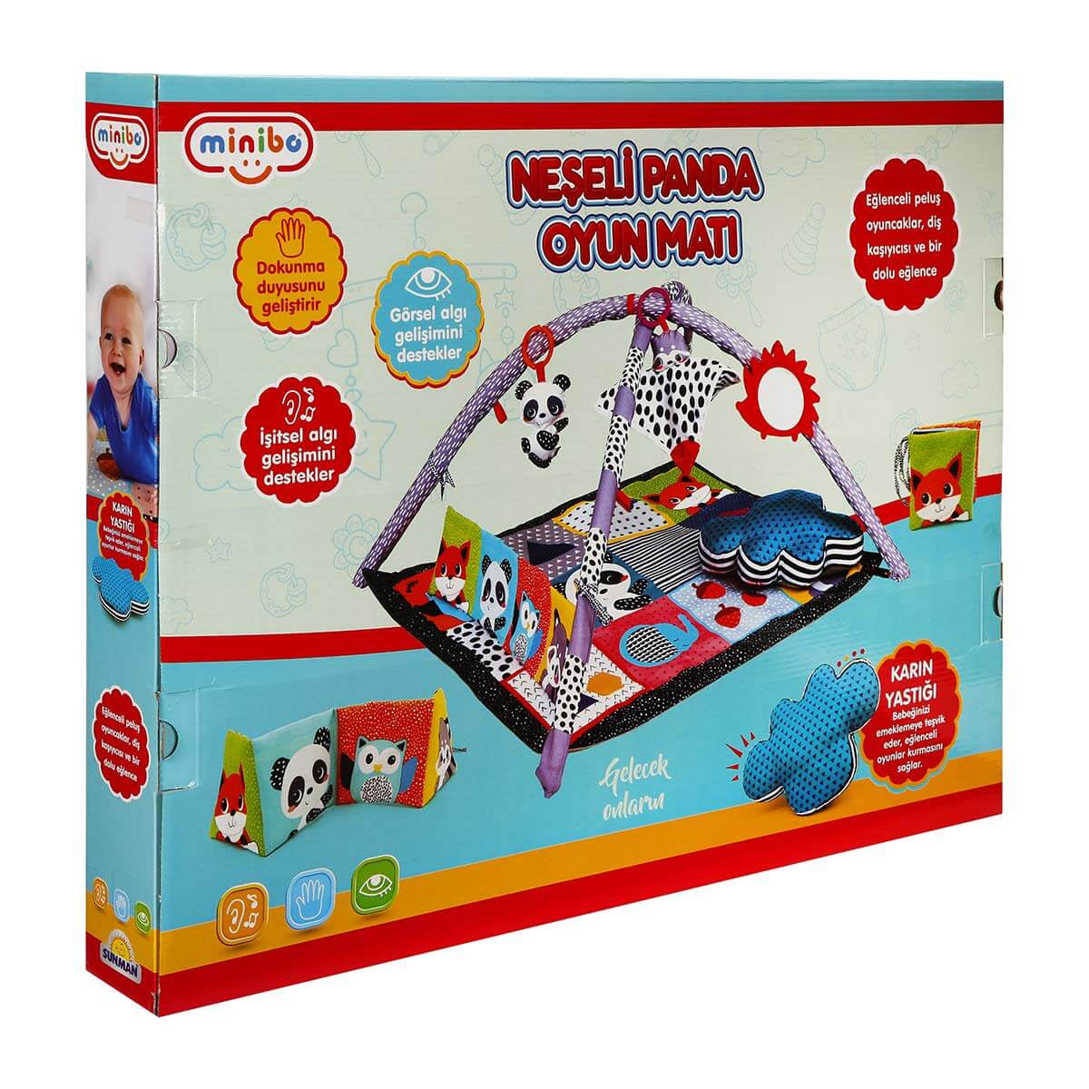 Minibo Neşeli Panda Oyun Halısı | Toyzz Shop
