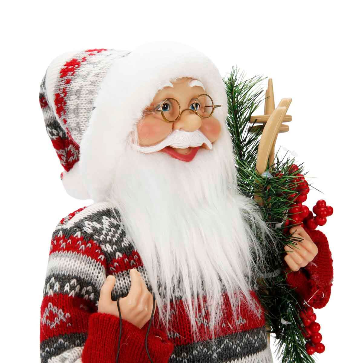 Gaz Lambası Taşıyan Noel Baba Dekoratif Biblo 46 cm | Toyzz Shop