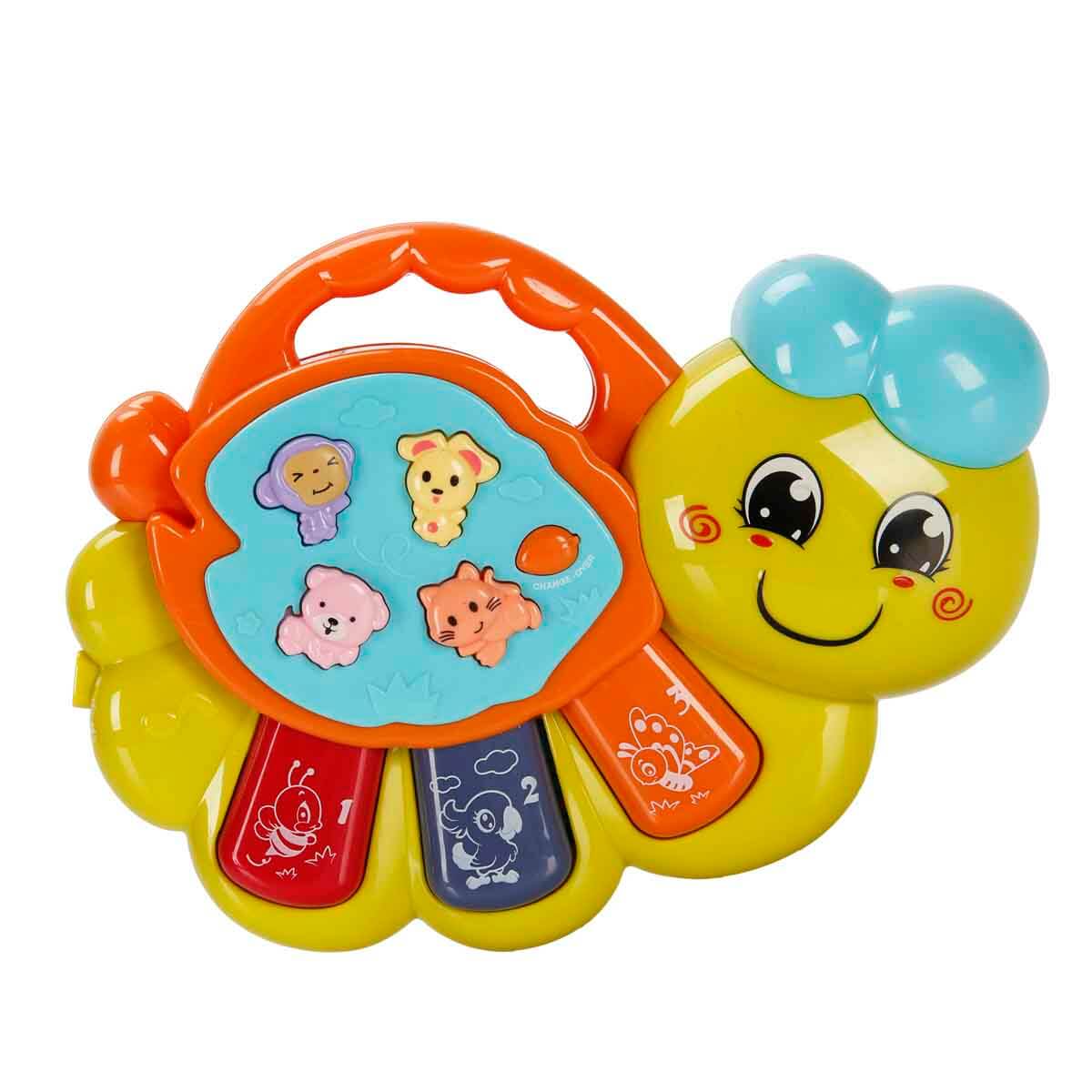 Minibo Sesli ve Işıklı Piyanolu Tırtıl - Sarı | Toyzz Shop
