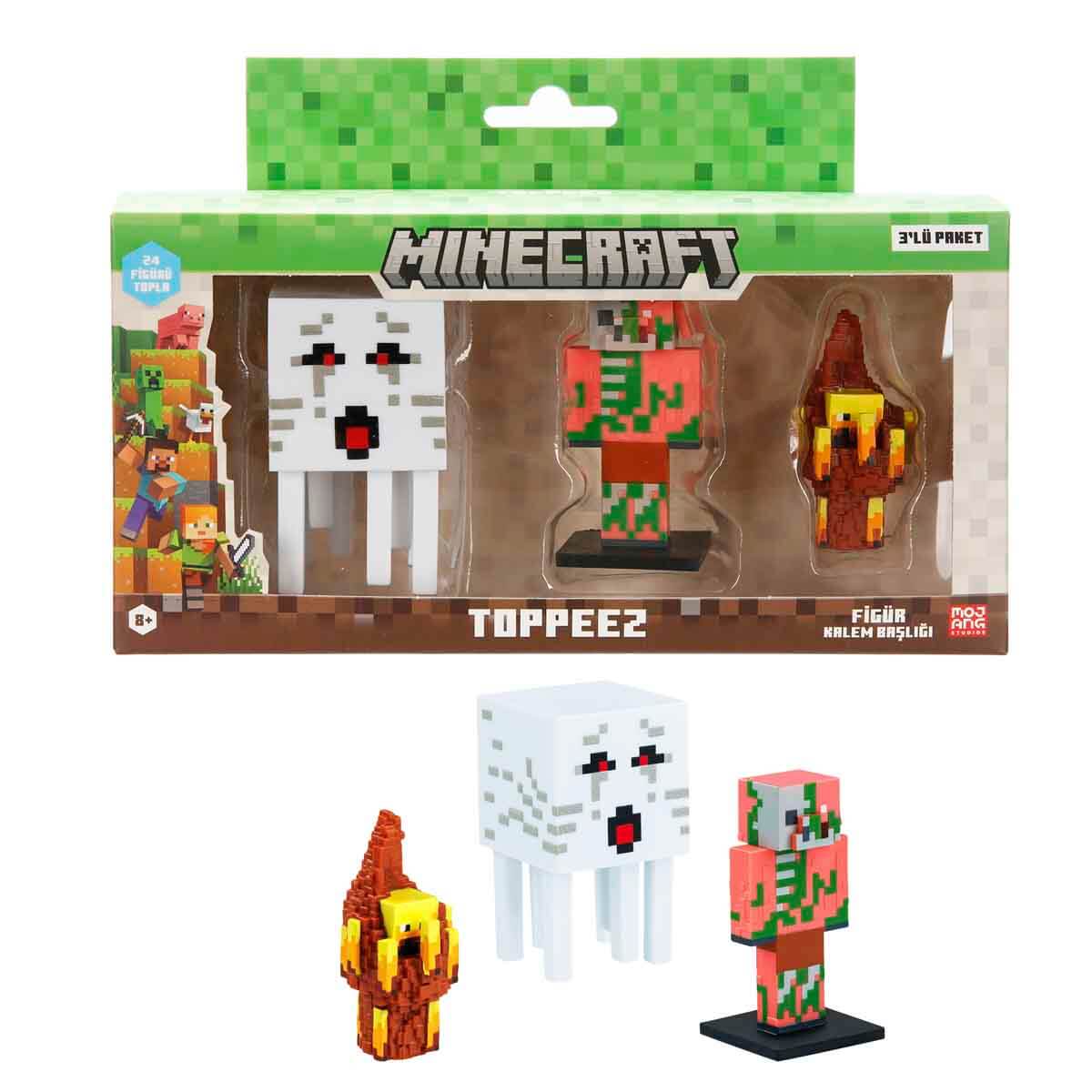 Minecraft 3D Toppeez Figür ve Kalem Başlığı 3’lü Paket - Spider ...