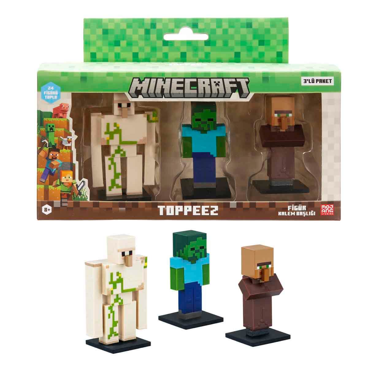 Minecraft 3D Toppeez Figür ve Kalem Başlığı 3’lü Paket - Spider ...