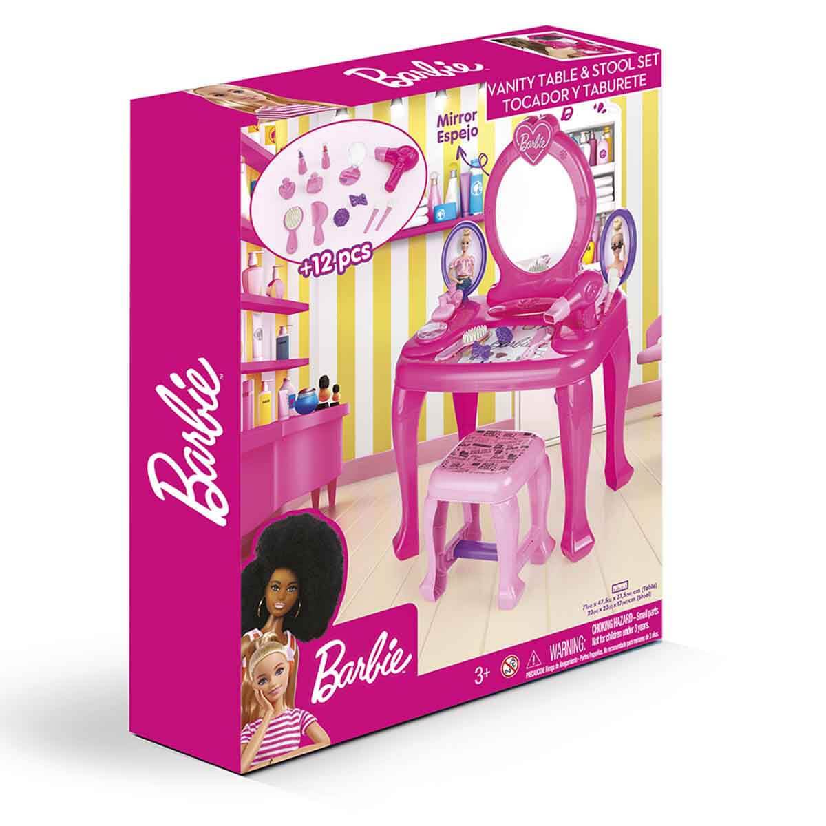 Barbie Ayaklı Makyaj Masası ve Sandalye Seti | Toyzz Shop