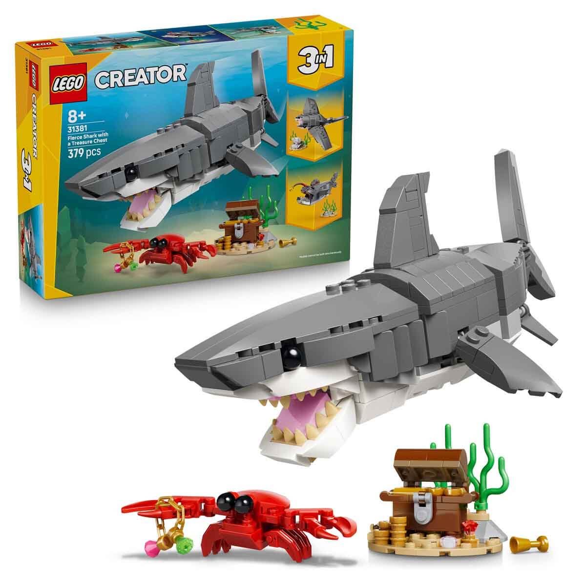 LEGO Creator Acımasız Köpek Balığı ile Hazine Sandığı 31381 - 8 Yaş ve ...