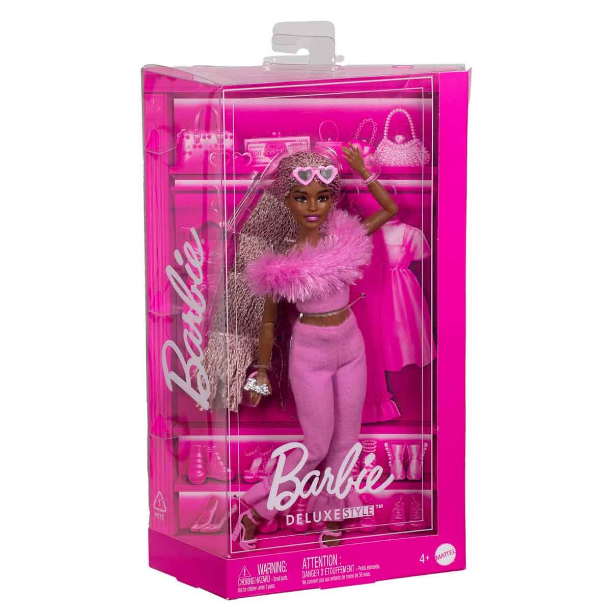 Barbie Deluxe Style Kahverengi Örgü Saçlı Bebek HYV28 | Toyzz Shop