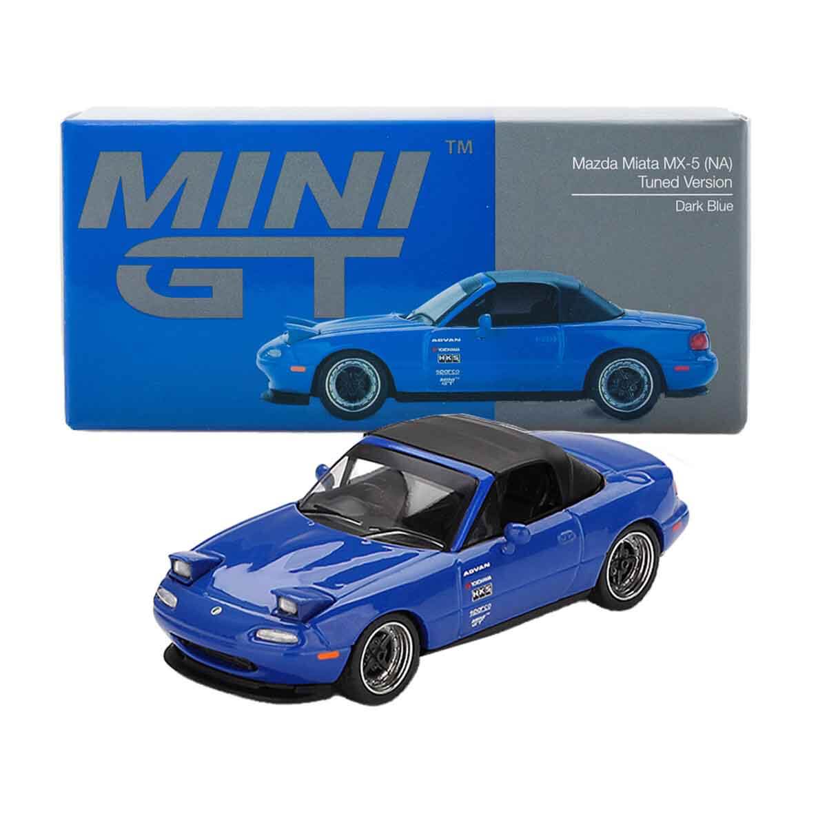 1:64 Mini GT Mazda Miata MX-5 (NA) Tuned Version Dark Blue Diecast ...