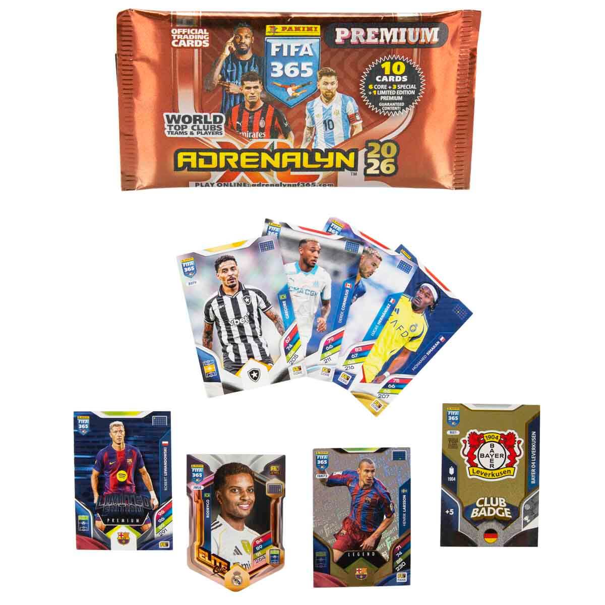 FIFA 365 Adrenalyn XL 2026 Premium Trading Card 10 lu Paket Toyzz Shop