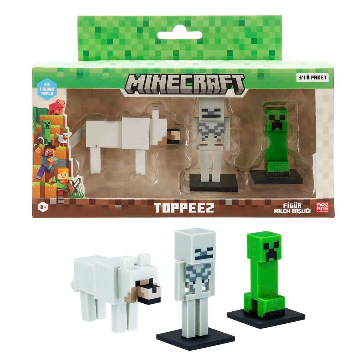 Minecraft 3D Toppeez Figür ve Kalem Başlığı 3’lü Paket - Spider ...