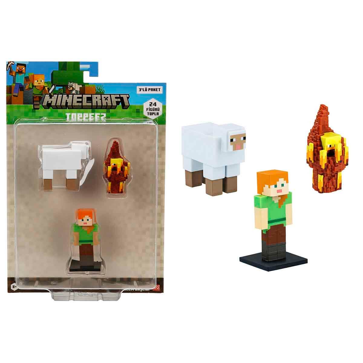 Minecraft 3D Toppeez Figür ve Kalem Başlığı 3’lü Paket PMI/MC2020 ...