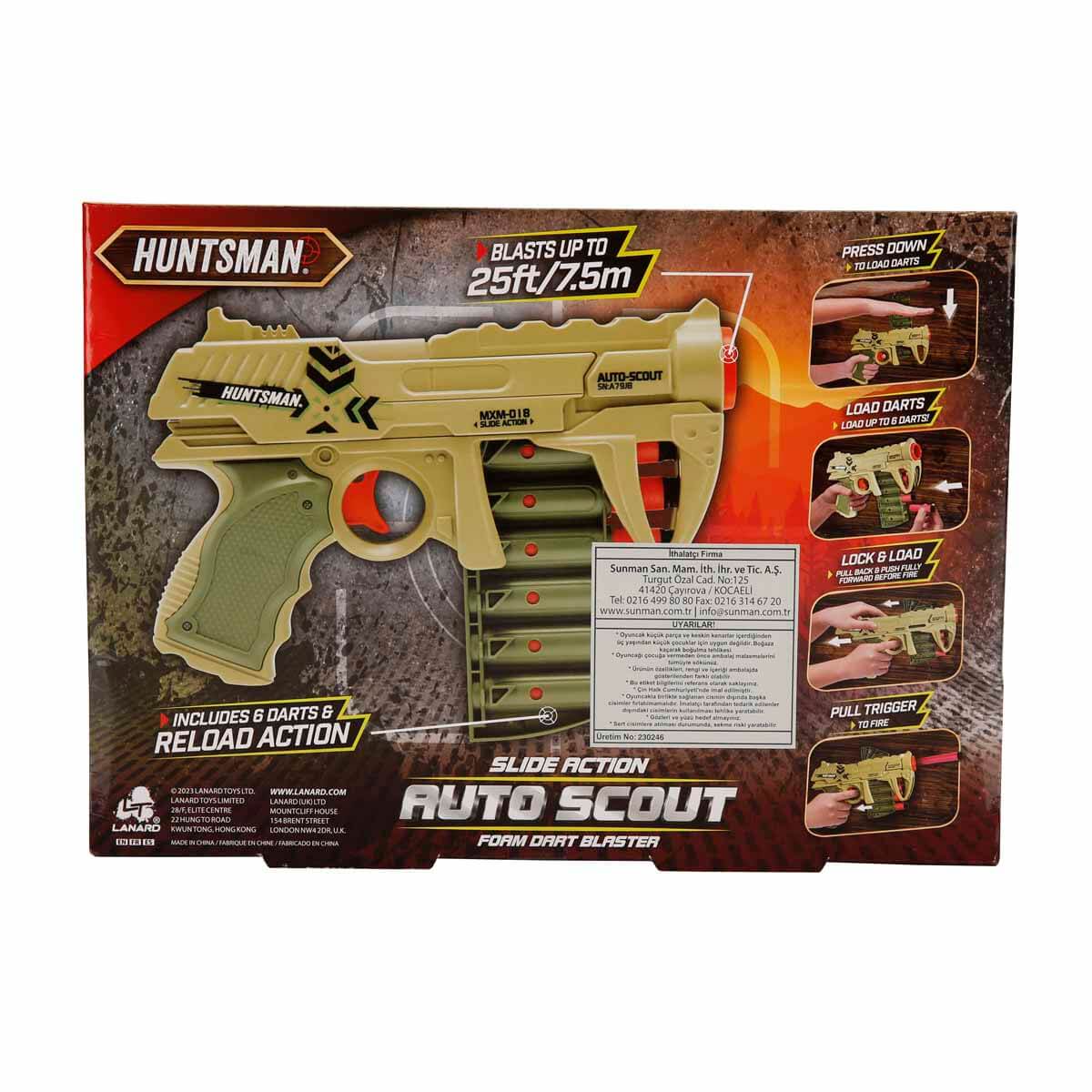 Huntsman Auto Scout 6 Mermili Sünger Dart Atan Silah | Toyzz Shop