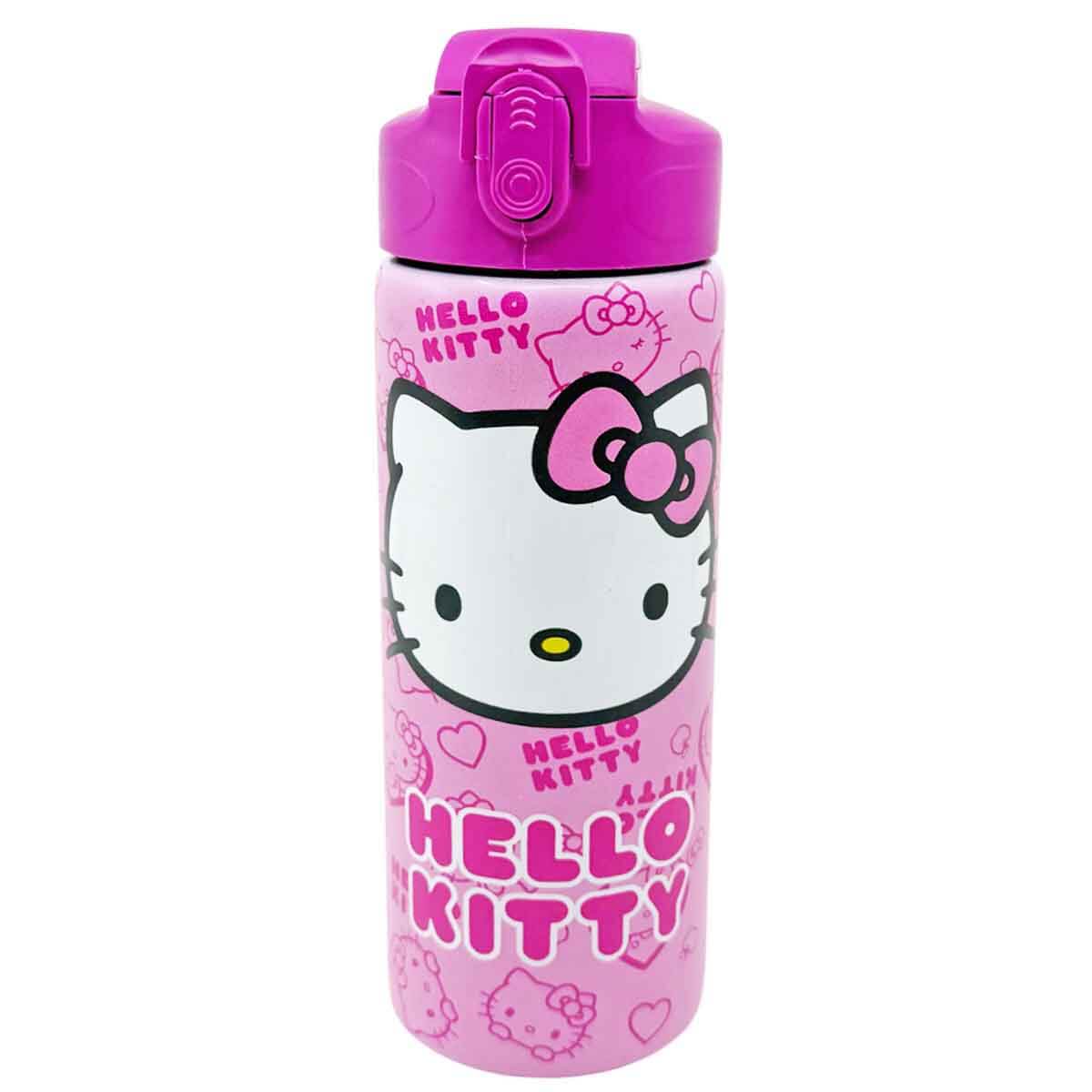 Hello Kitty Desenli Pembe Çelik Matara 600 ml 3447 | Toyzz Shop