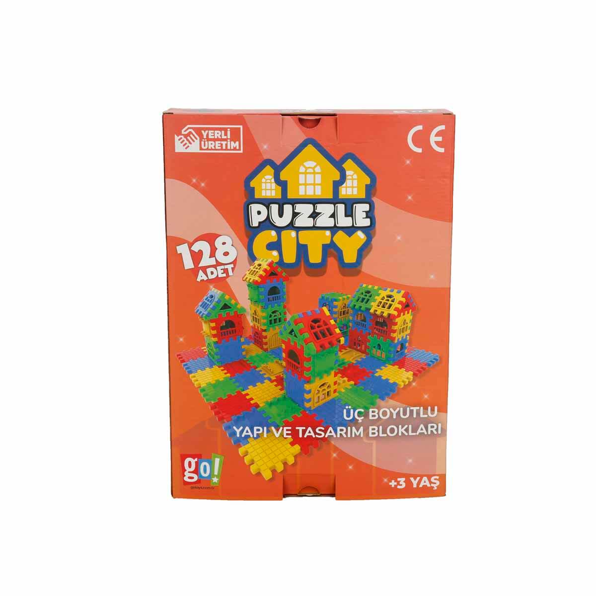 Puzzle City Tasarım Blokları 128 Parça | Toyzz Shop