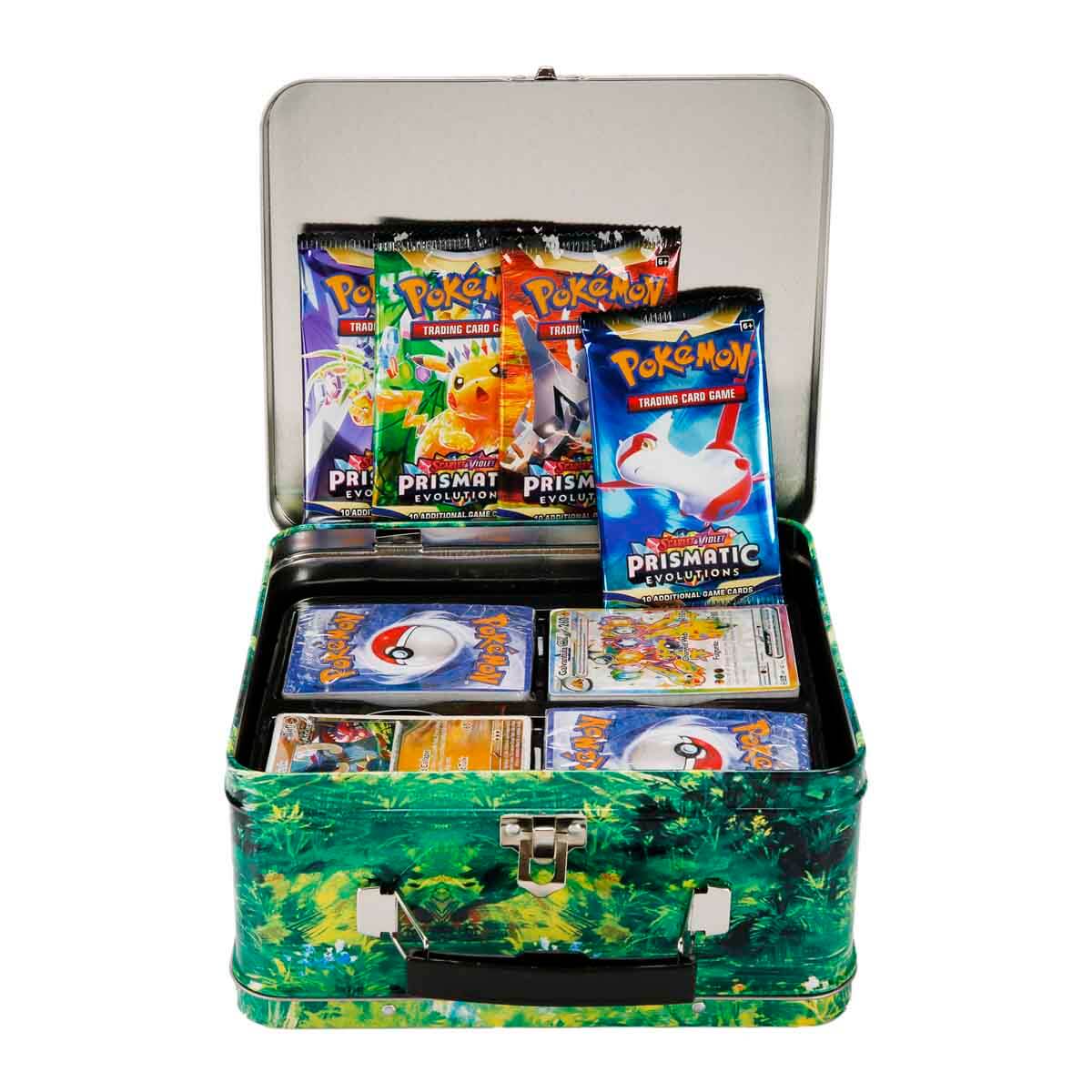 Pokemon Scarlet & Violet Surging Sparks Trading Card Metal Kutu - Yeşil ...