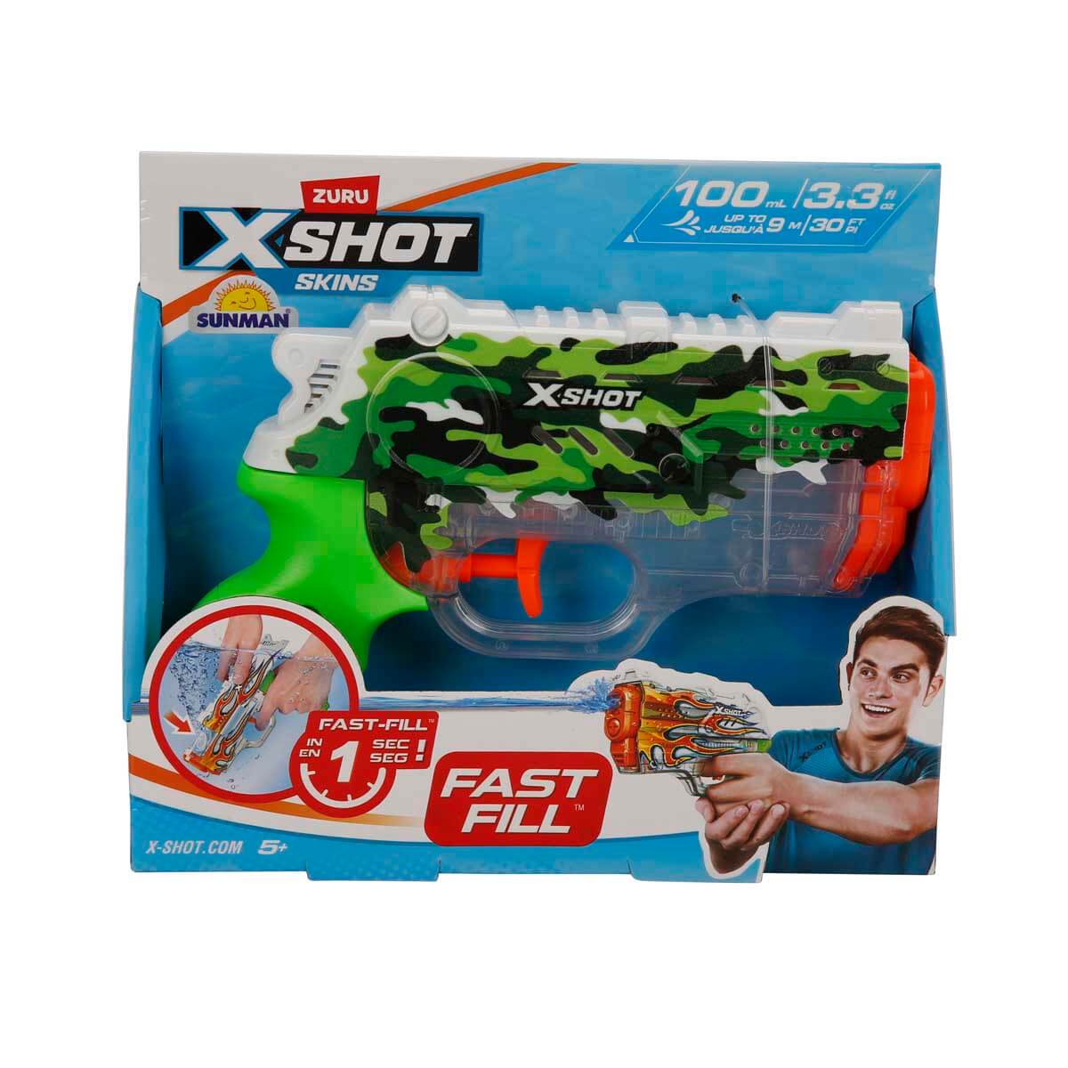X-Shot Skins Nano Fast Fill Su Tabancası - Jungle Camo | Toyzz Shop